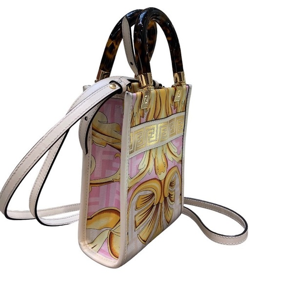 Fendi | Bags | Fendi Tan Mini Fendace Shopper Shoulder Sunshine Multi ...
